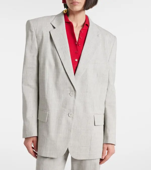 Magda Butrym Heather Linen And Wool Blazer