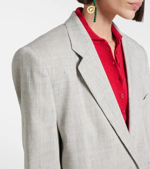 Magda Butrym Heather Linen And Wool Blazer