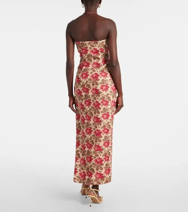 Posse Rosalie Floral Linen Bustier Dress - Multicoloured