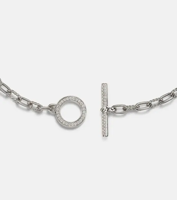 David Yurman Dy Madison Sterling Bracelet With Diamonds