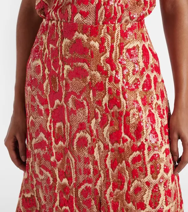 Dries Van Noten Shera Sequined Midi Skirt