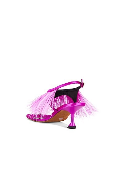 Proenza Schouler Tee Thong Feather Sandal - Fuchsia
