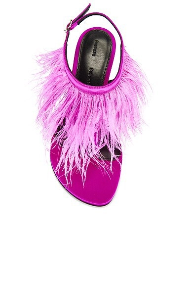 Proenza Schouler Tee Thong Feather Sandal - Fuchsia