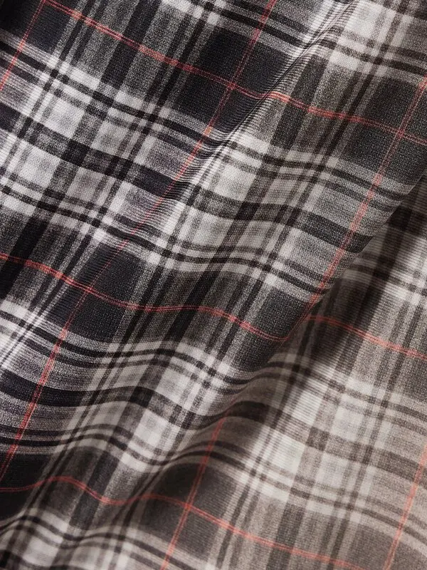 Acne Studios Checked Ruched Stretch-jersey Top