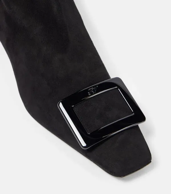 ROGER VIVIER Belle Vivier Suede Over-the-knee Boots