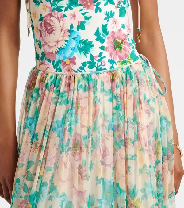 Chloé Floral Silk Muslin Maxi Skirt