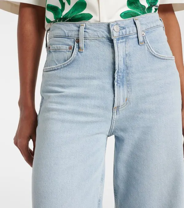 AGOLDE Ren High-rise Wide-leg Jeans In Beam