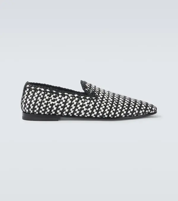 Dolce & Gabbana Woven Leather Slip-on Shoes - Black