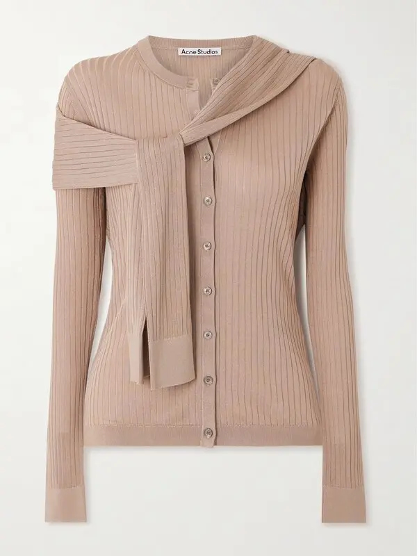 Acne Studios Layered Ribbed-knit Cardigan