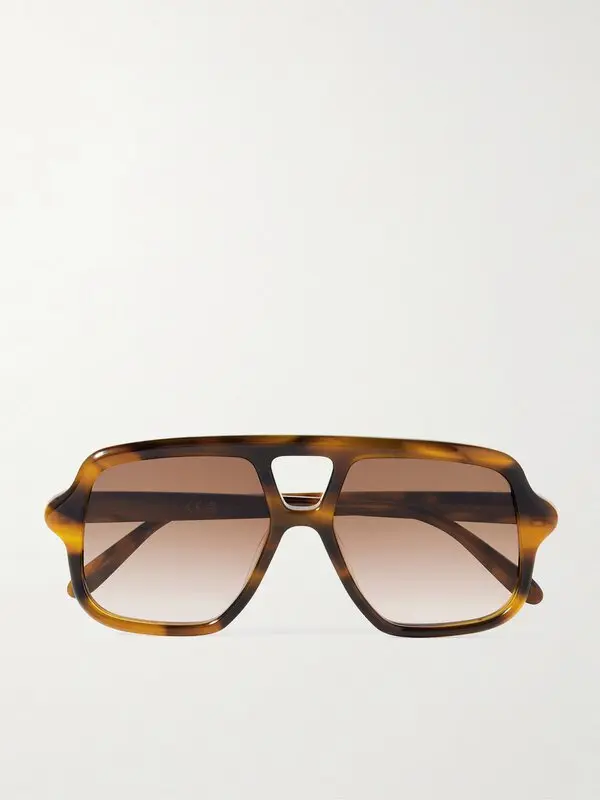 Loewe Aviator-style Tortoiseshell Sunglasses - Brown