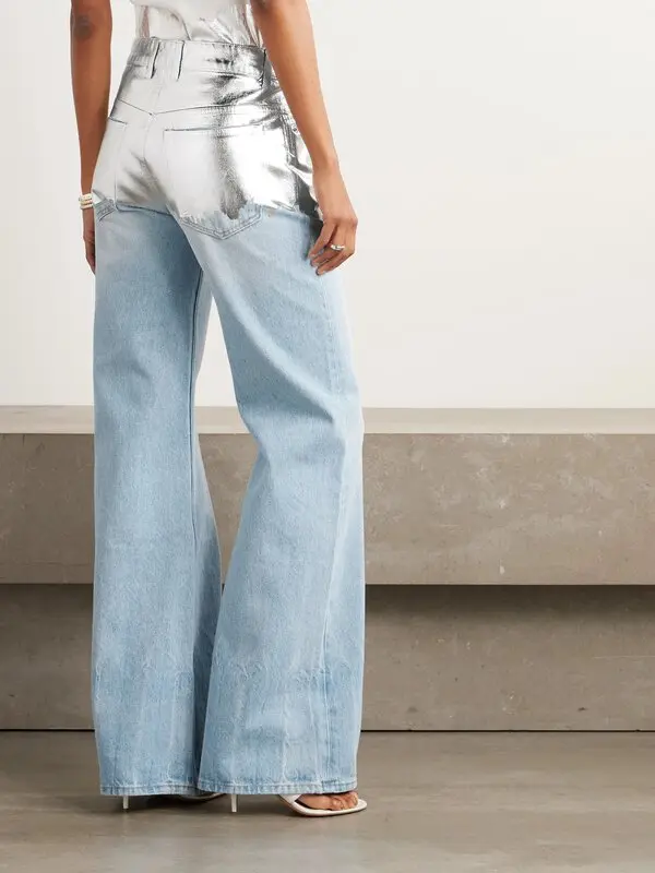 Rabanne Metallic Coated Jeans
