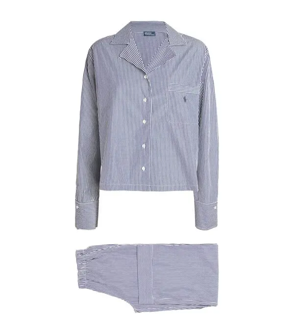Polo Ralph Lauren Cotton Stripe Pyjama Set - Navy