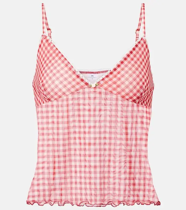 BANANHOT Solay Gingham Tank Top - Red