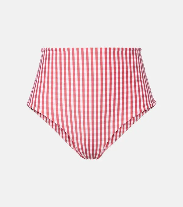 Faithfull The Brand Reyes Gingham Bikini Bottoms - Red