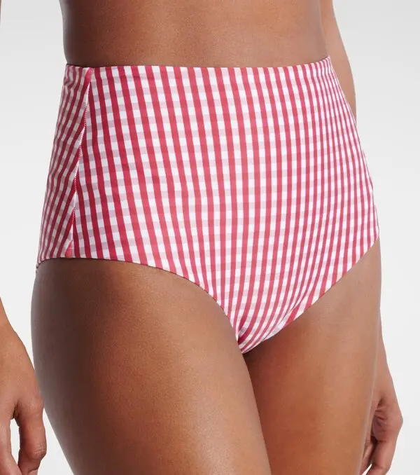 Faithfull The Brand Reyes Gingham Bikini Bottoms - Red
