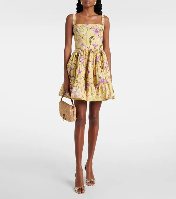 Agua Bendita Lima Printed Minidress