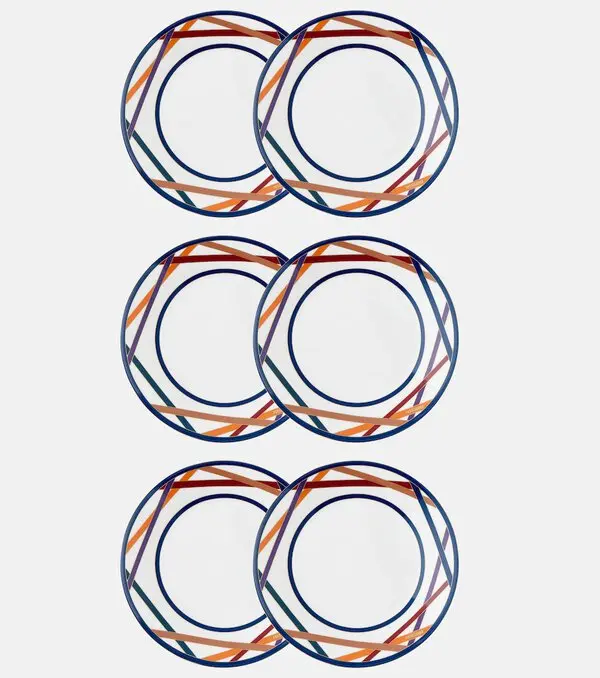 Missoni Nastri Set Of 6 Ceramic Soup Plates - Multicoloured