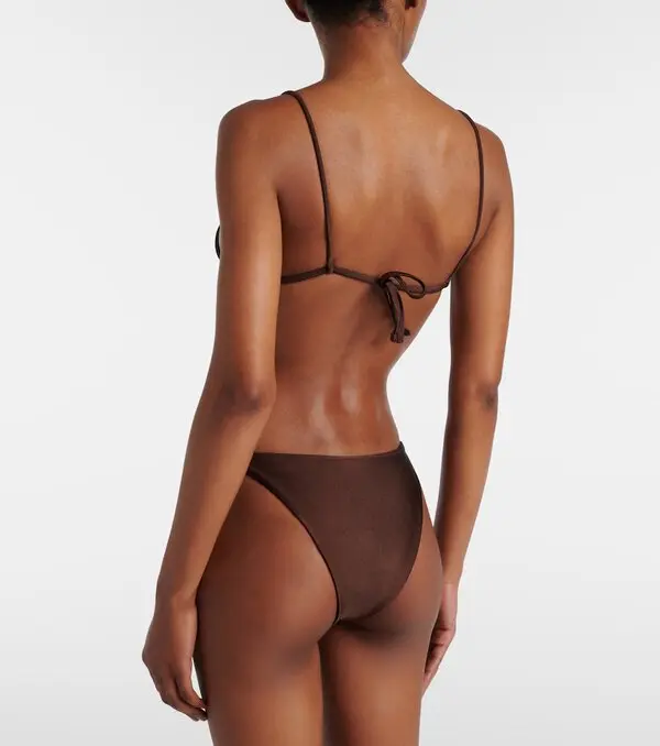 Jade Swim Via" Bikini Top - Brown