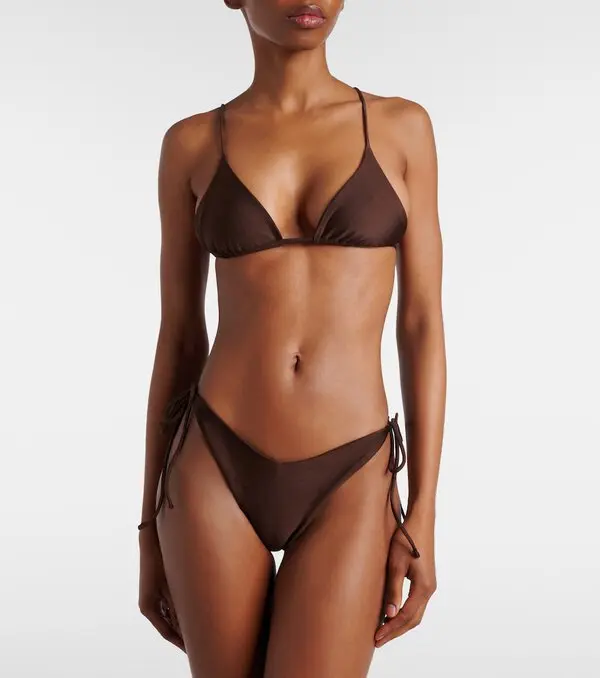 Jade Swim Via" Bikini Top - Brown