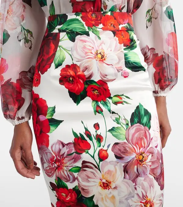 Dolce & Gabbana Floral Midi Skirt - Multicoloured