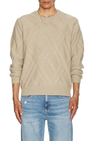 SEROYA Joseph Grid Cable Sweater