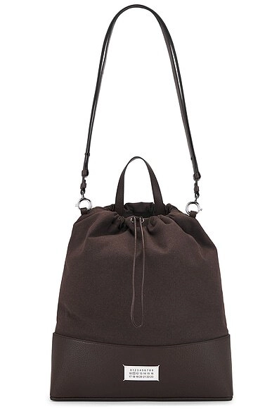 MAISON MARGIELA Medium 5ac Daily Drawstring Backpack - Walnut