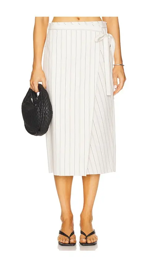 Vince Seedling Stripe Wrap Skirt