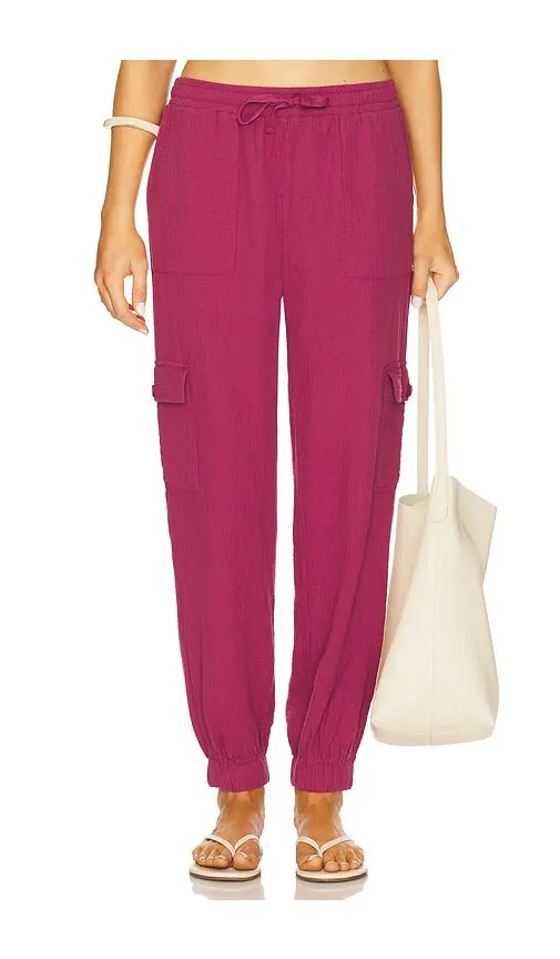 BOBI Gauze Jogger Pants - Wine