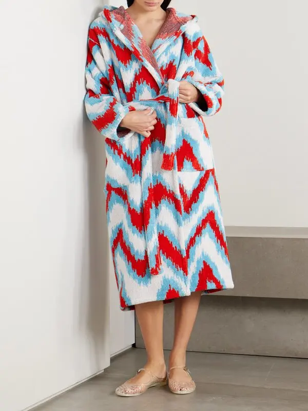 Missoni Belted Striped Cotton-terry Robe