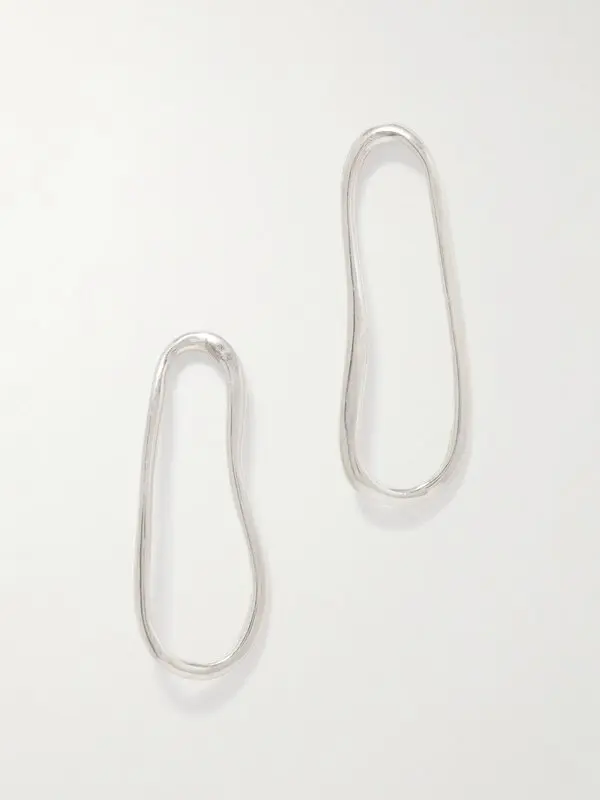 SOPHIE BUHAI Sculptural Hoop Earrings - Silver