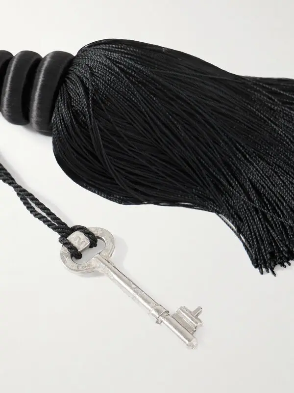 SOPHIE BUHAI Tasseled Satin And Silver Bag Charm