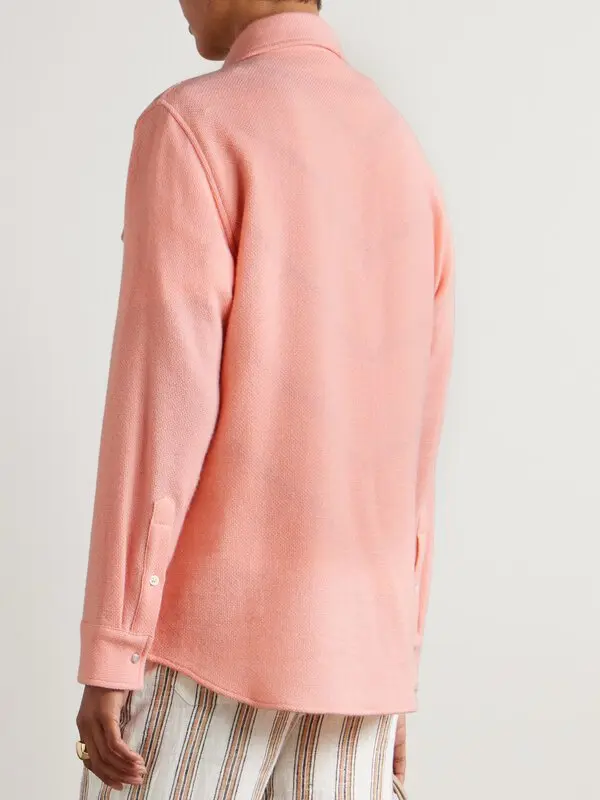 GOD’S TRUE CASHMERE Relaxed Fit Cashmere Shirt With Moonstone Cabochons