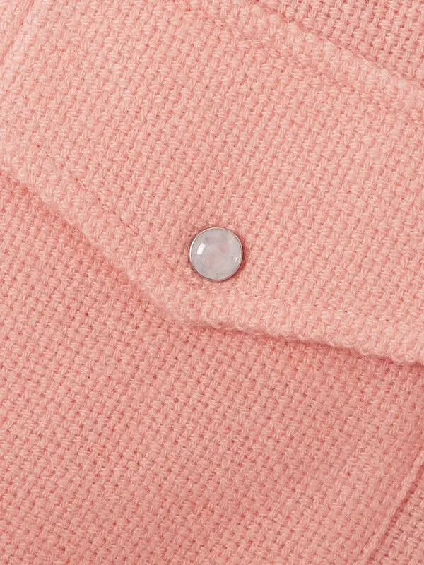 GOD’S TRUE CASHMERE Relaxed Fit Cashmere Shirt With Moonstone Cabochons