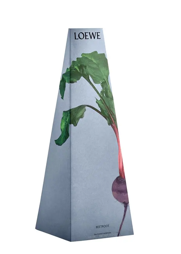Loewe Beetroot Wax Candleholder Wax Candleholder, Candlestick-shaped Candle, Fruity Scent, Fresh Aroma, Sweet Notes