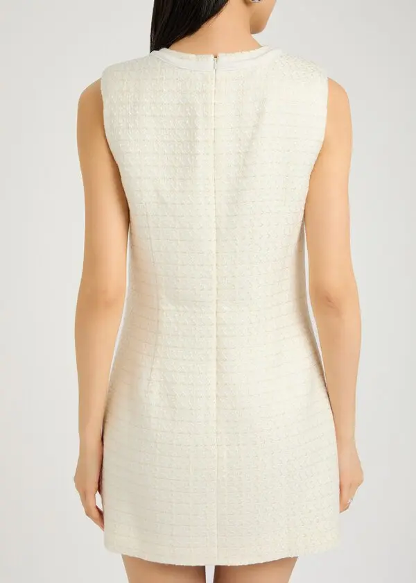 SELF-PORTRAIT Bouclé Mini Dress With Embellished Bows