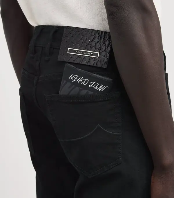 Jacob Cohen Limited Edition Crocodile Patch Slim Jeans - Black
