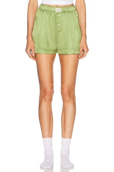 Comme Si Silk Boxer Short - Grass