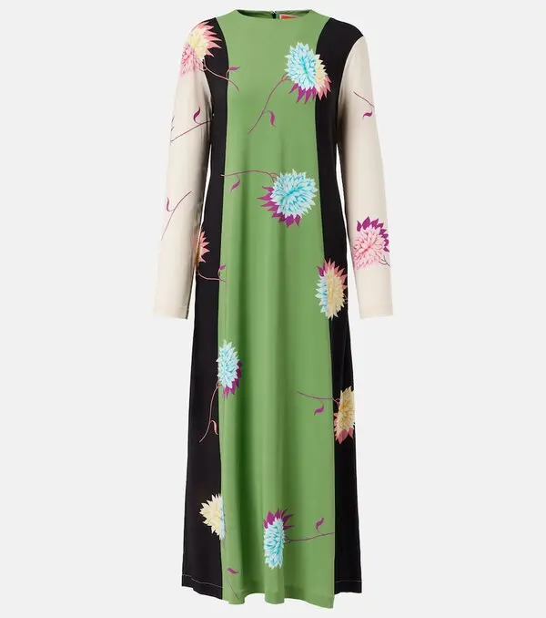 La DoubleJ Swing Printed Jersey Midi Dress - Multicoloured