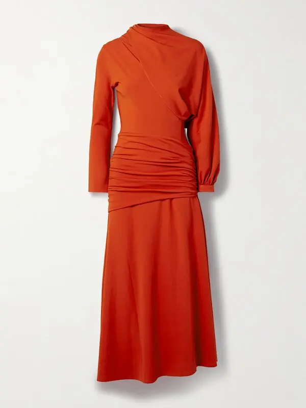 Johanna Ortiz Inspiring Hearts Convertible One-sleeve Stretch-jersey Maxi Dress - Red