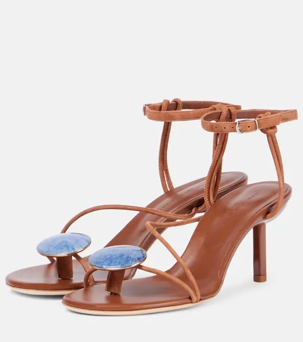 Christopher Esber Embellished Leather Heeled Sandals