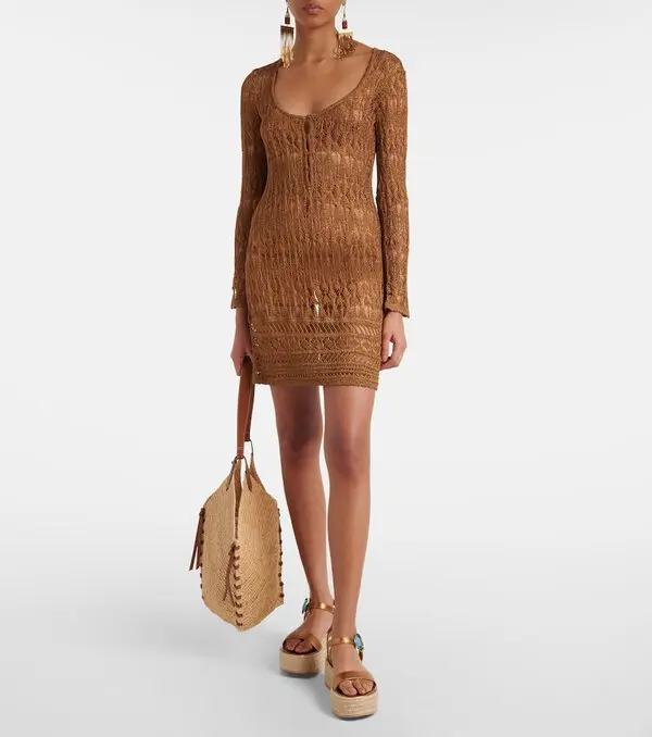 GIANVITO ROSSI Metallic Leather Platform Espadrilles