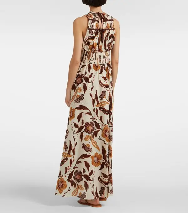 Poupette St Barth Chiara Floral Cotton Maxi Dress
