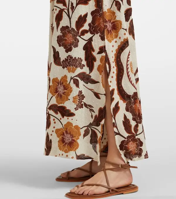 Poupette St Barth Chiara Floral Cotton Maxi Dress