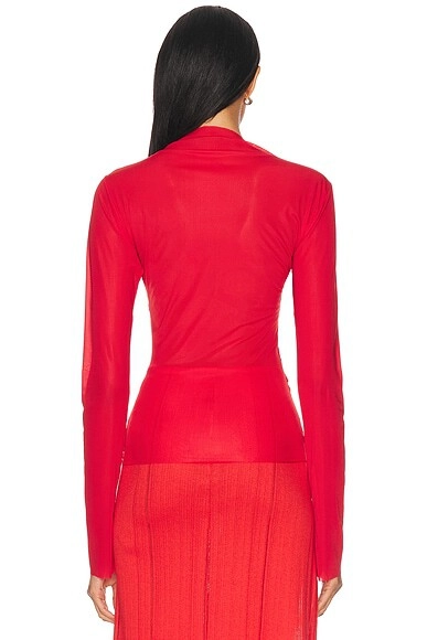 JADE CROPPER Draped Top