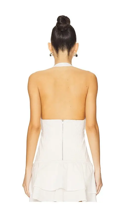 WeWoreWhat Halter Neck Corset Top - Ivory