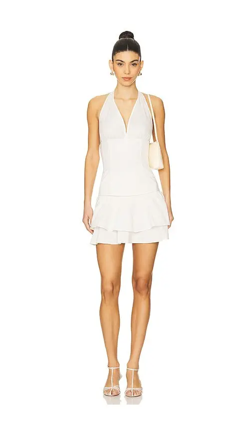 WeWoreWhat Halter Neck Corset Top - Ivory