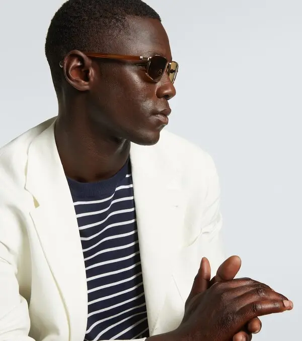 Brunello Cucinelli Jarama Rectangular Sunglasses