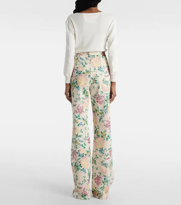 Chloé Floral High-rise Flared Jeans