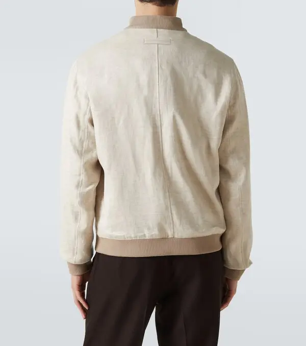 Zegna Linen Bomber Jacket