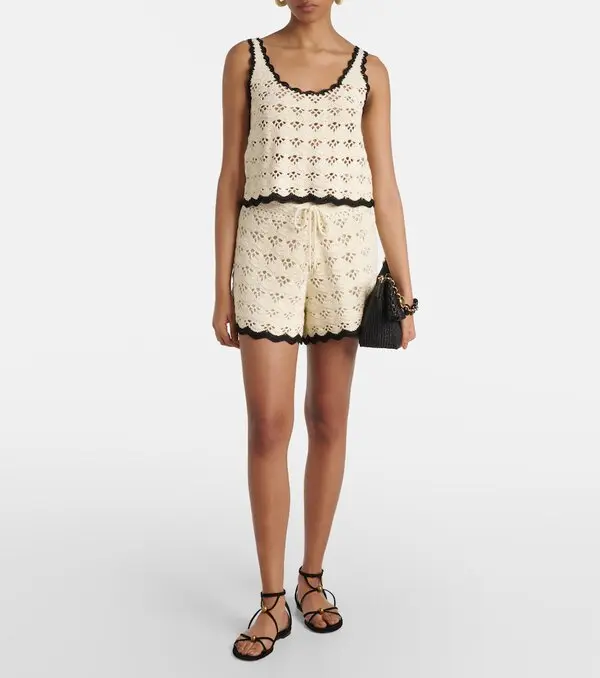 Zimmermann Rhiannon Crochet Shorts - White